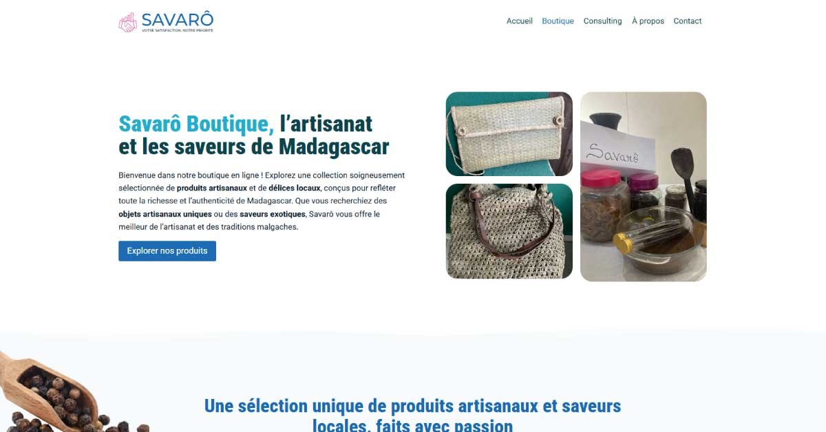 Artisanat malgache authentique - Boutique Savarô Madagascar
